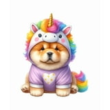 DOPASTICKER Car Sticker Dog In Unicorn Outfit Car Sticker Dogs Sticker ...