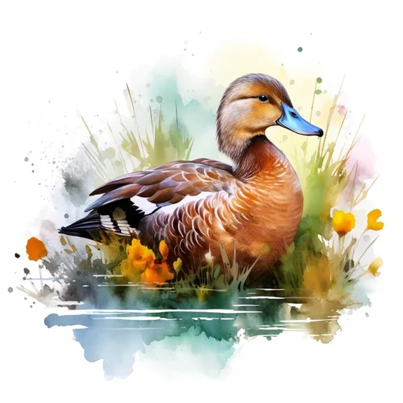 DOPASTICKER Car Sticker Ducks Watercolor Sticker Phone Sticker, Latop ...