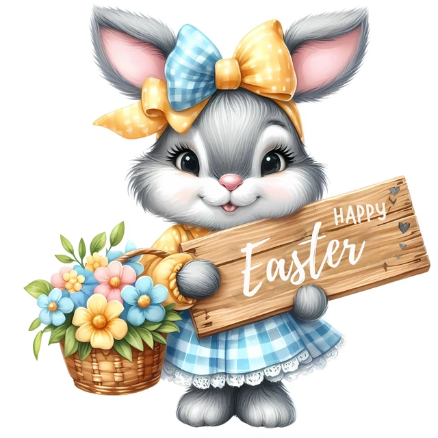 DOPASTICKER Car Sticker Egg Day Bunny Sticker Phone Sticker, Latop ...