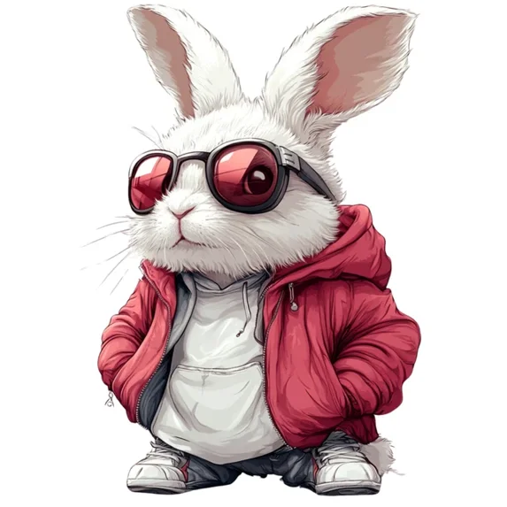 DOPASTICKER Car Sticker Egg Day Bunny Sticker Phone Sticker, Latop ...