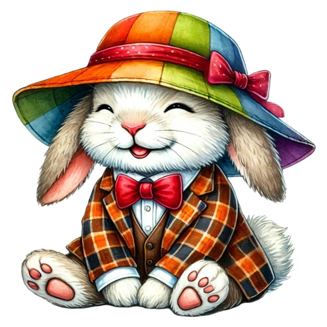 DOPASTICKER Car Sticker Egg Day Bunny Sticker Phone Sticker, Latop ...