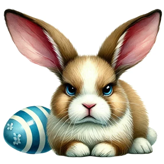 DOPASTICKER Car Sticker Egg Day Bunny With Flower Sticker Phone Sticker ...