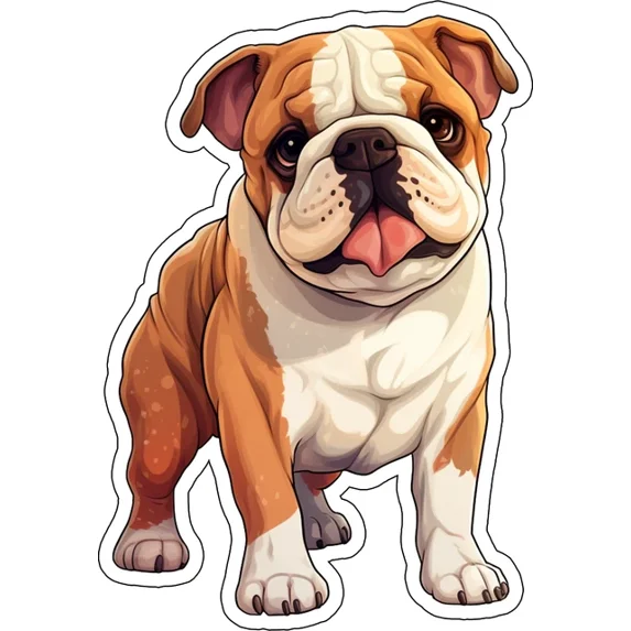 DOPASTICKER Car Sticker English Bulldog Car Sticker Dogs Sticker Phone ...