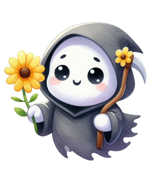 DOPASTICKER Car Sticker Ghost Daisies Sticker Phone Sticker, Latop ...