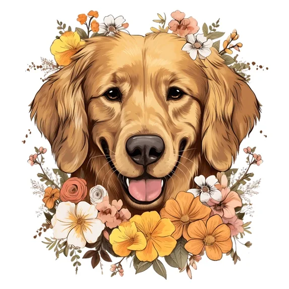 DOPASTICKER Car Sticker Golden Retriever Car Sticker Dogs Sticker Phone ...