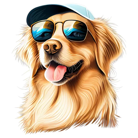 DOPASTICKER Car Sticker Golden Retriever Car Sticker Dogs Sticker Phone ...