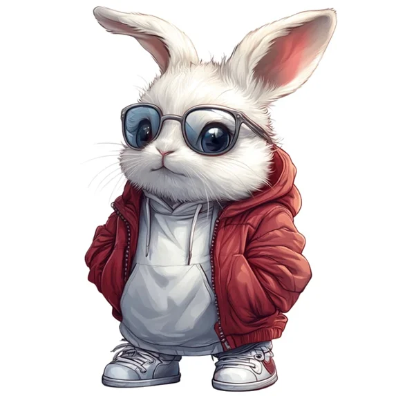 DOPASTICKER Car Sticker Grumpy Egg Day Bunny Sticker Phone Sticker ...