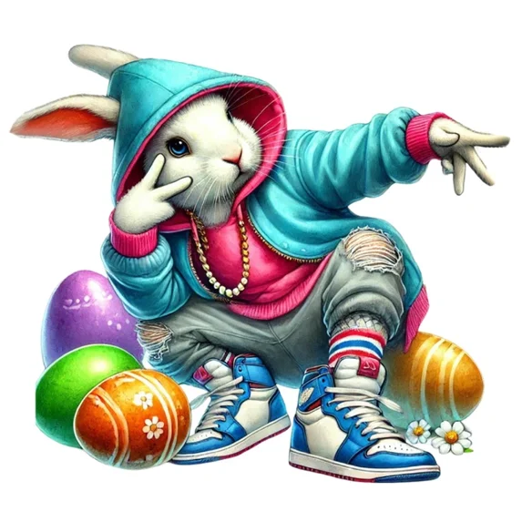 DOPASTICKER Car Sticker Grumpy Egg Day Bunny Sticker Phone Sticker ...