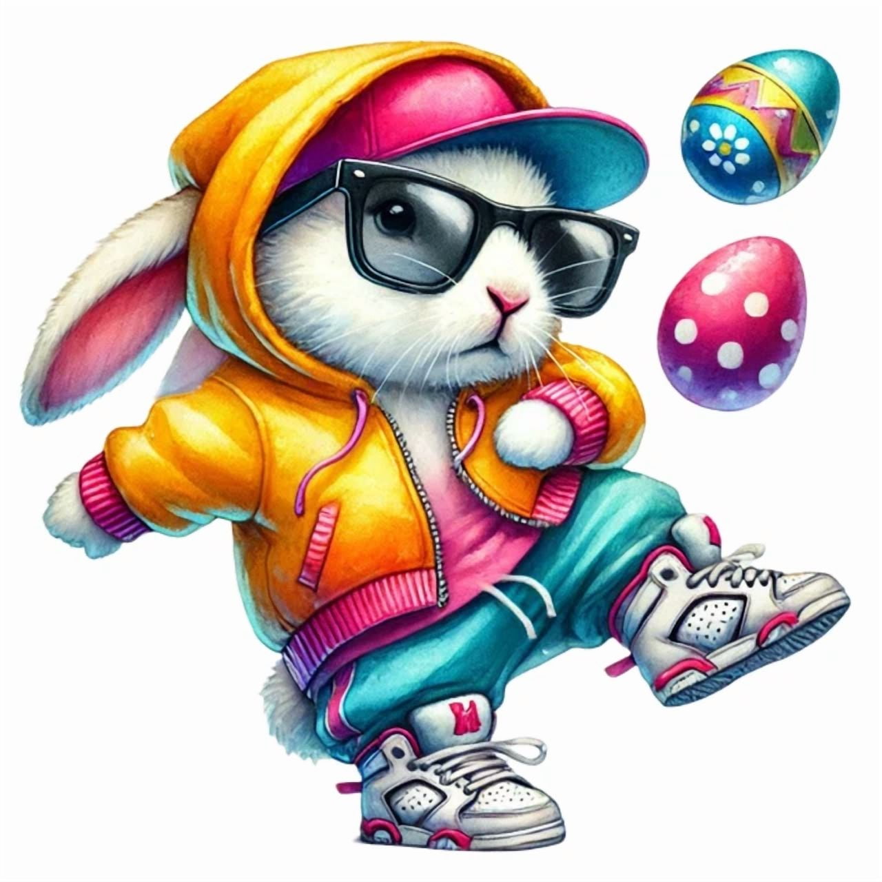 DOPASTICKER Car Sticker Grumpy Egg Day Bunny Sticker Phone Sticker ...
