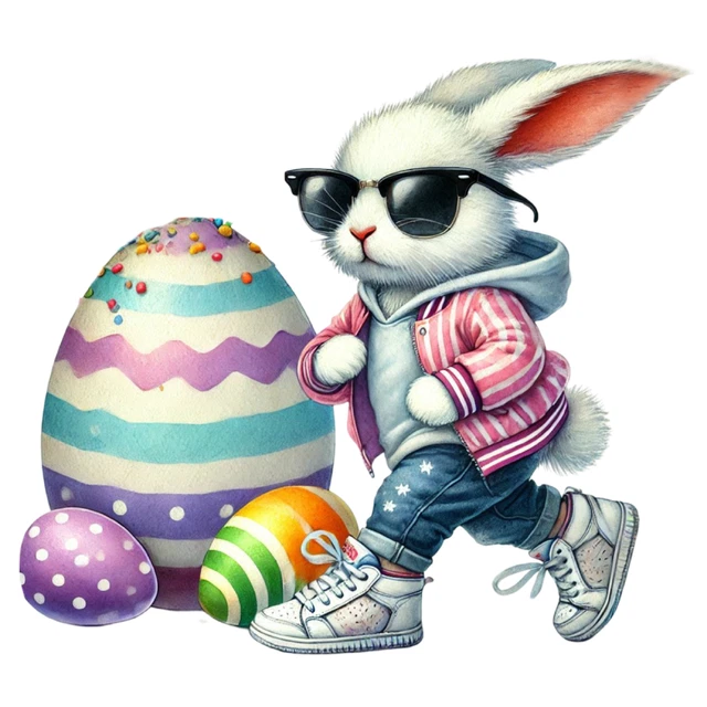 DOPASTICKER Car Sticker Grumpy Egg Day Bunny Sticker Phone Sticker ...