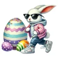 DOPASTICKER Car Sticker Grumpy Egg Day Bunny Sticker Phone Sticker ...