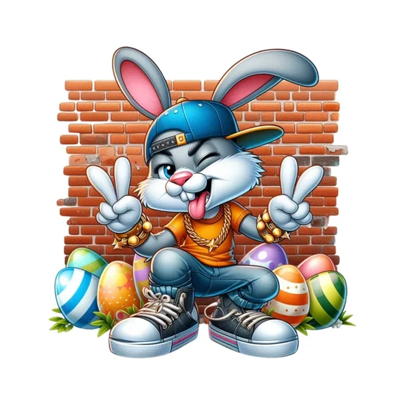 DOPASTICKER Car Sticker Grumpy Egg Day Bunny Sticker Phone Sticker ...