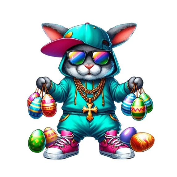 DOPASTICKER Car Sticker Grumpy Egg Day Bunny Sticker Phone Sticker ...