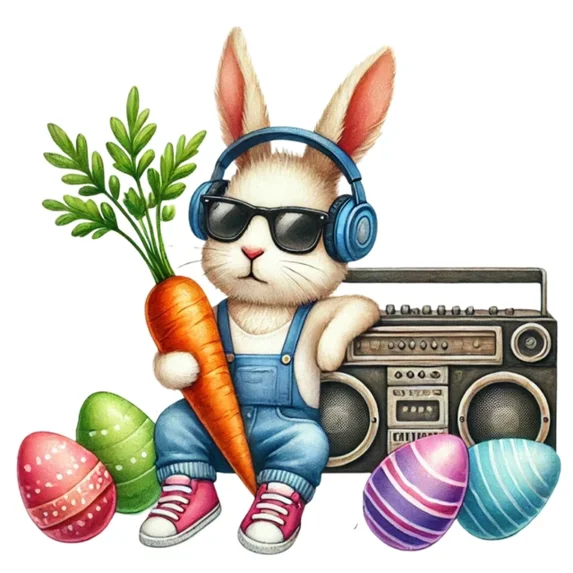 DOPASTICKER Car Sticker Grumpy Egg Day Bunny Sticker Phone Sticker ...