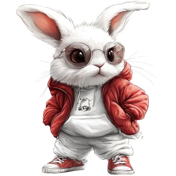 DOPASTICKER Car Sticker Grumpy Egg Day Bunny Sticker Phone Sticker ...