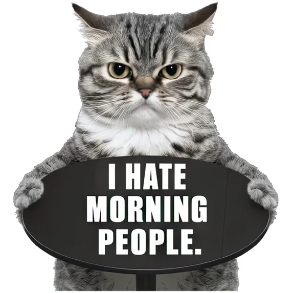 DOPASTICKER Car Sticker Hate Morning People Sticker Phone Sticker ...