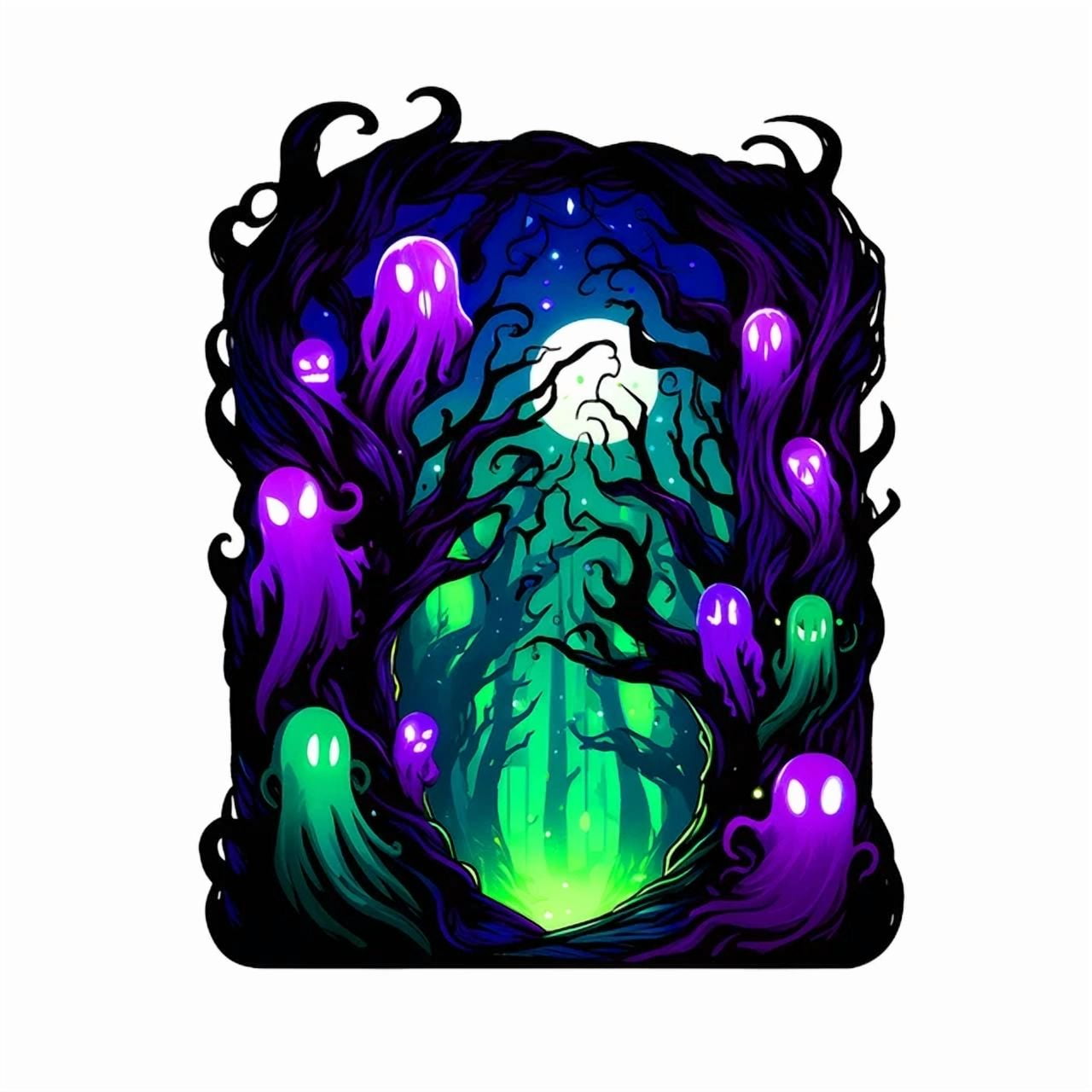 DOPASTICKER Car Sticker Horror Neon Sticker Phone Sticker, Latop ...