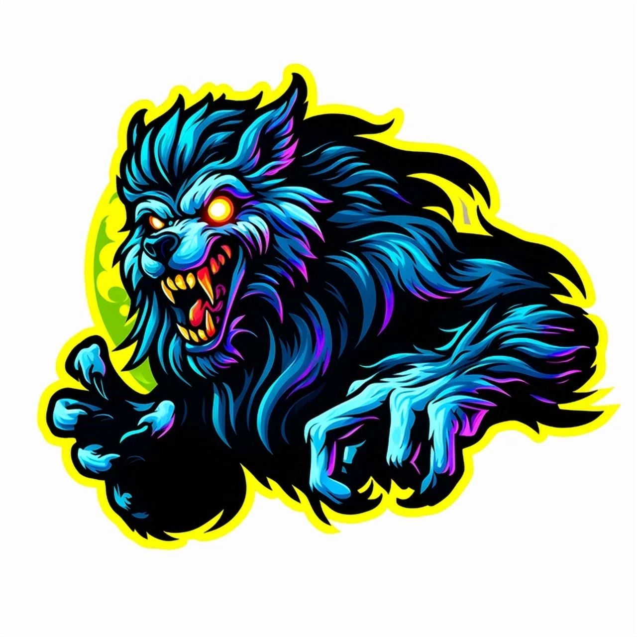 DOPASTICKER Car Sticker Horror Neon Sticker Phone Sticker, Latop ...