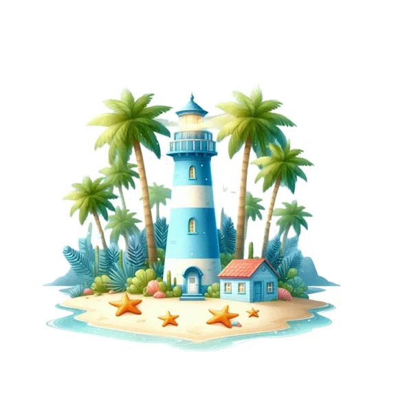 DOPASTICKER Car Sticker Lighthouse Stained Glass Sticker Phone Sticker ...