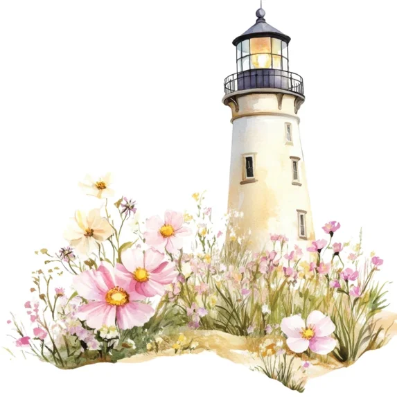 DOPASTICKER Car Sticker Lighthouse Stained Glass Sticker Phone Sticker ...