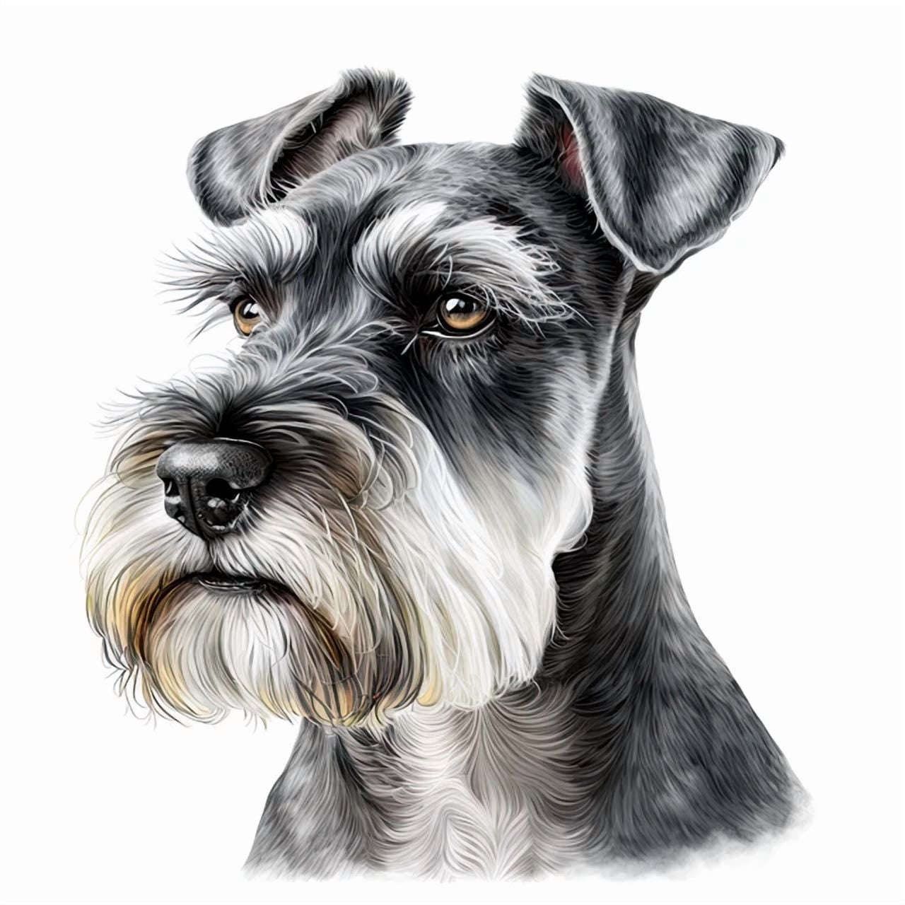 DOPASTICKER Car Sticker Miniature Schnauzer Car Sticker Dogs Sticker ...