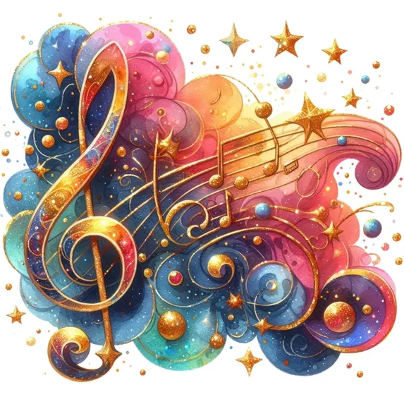 DOPASTICKER Car Sticker Music Notes Sticker Phone Sticker, Latop ...