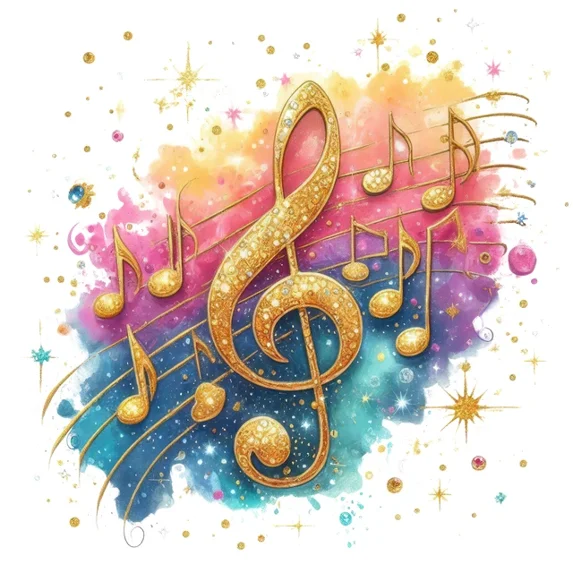 DOPASTICKER Car Sticker Music Notes Sticker Phone Sticker, Latop ...