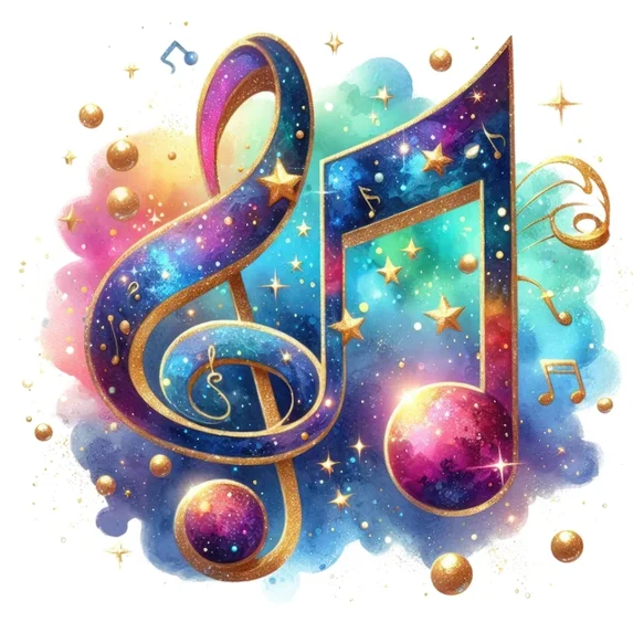 DOPASTICKER Car Sticker Music Notes Sticker Phone Sticker, Latop ...