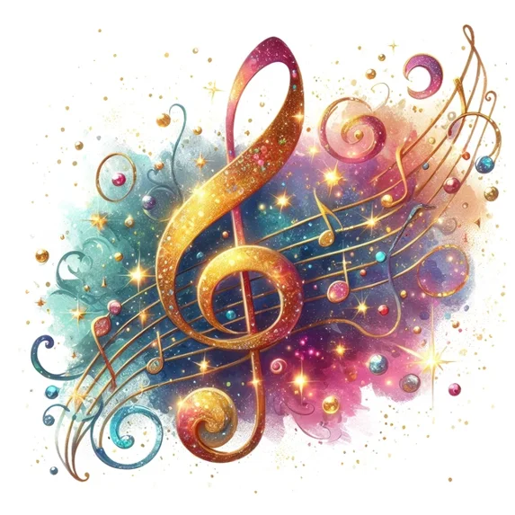 DOPASTICKER Car Sticker Music Notes Sticker Phone Sticker, Latop ...