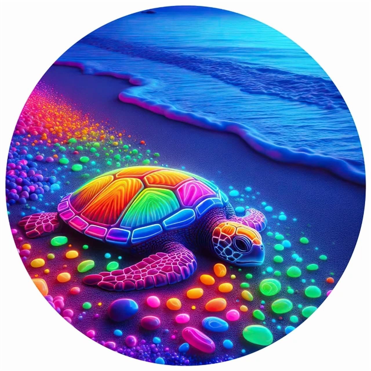 DOPASTICKER Car Sticker Neon Turtle Sticker Phone Sticker, Latop ...