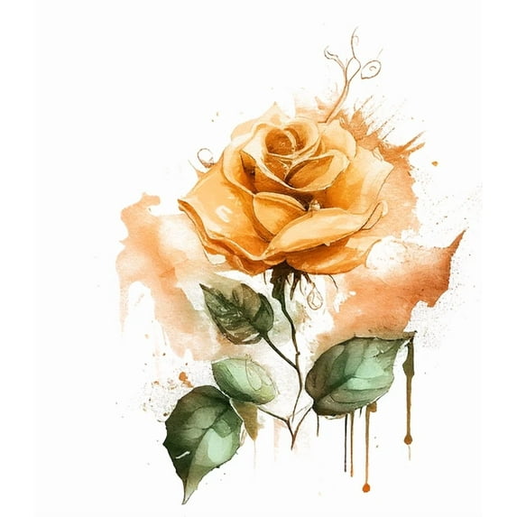 DOPASTICKER Car Sticker Orange Rose Sticker Phone Sticker, Latop ...