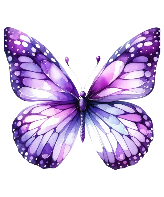 DOPASTICKER Car Sticker Purple Butterfly Sticker Phone Sticker, Latop ...