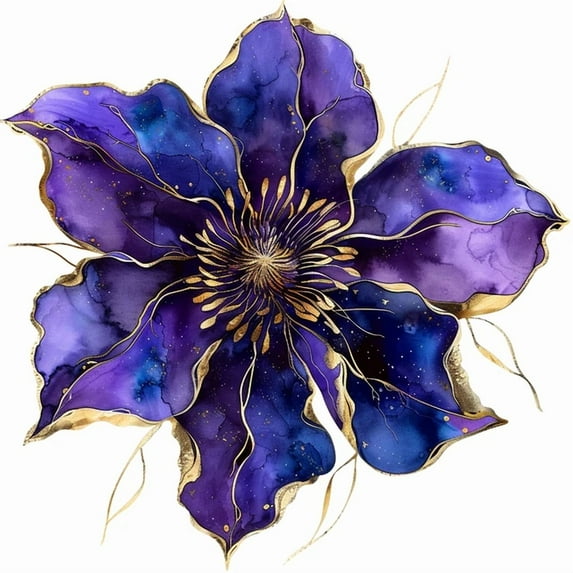 DOPASTICKER Car Sticker Purple Flower Sticker Phone Sticker, Latop ...