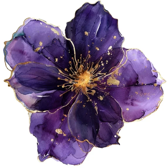 DOPASTICKER Car Sticker Purple Flower Sticker Phone Sticker, Latop ...