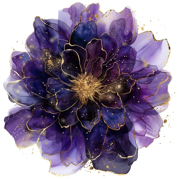 DOPASTICKER Car Sticker Purple Flower Sticker Phone Sticker, Latop ...