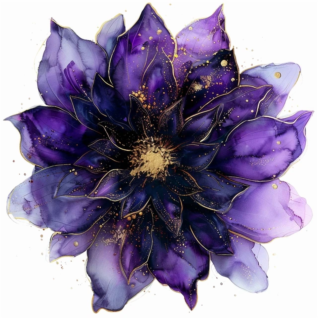 DOPASTICKER Car Sticker Purple Flower Sticker Phone Sticker, Latop ...