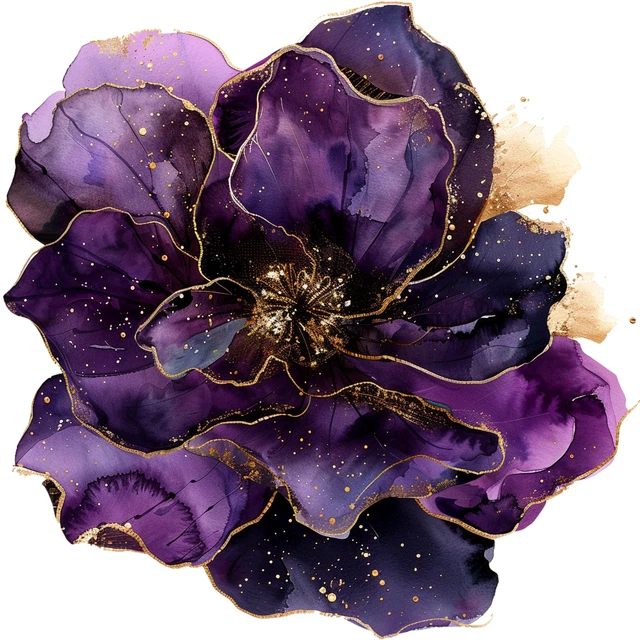 DOPASTICKER Car Sticker Purple Flower Sticker Phone Sticker, Latop ...