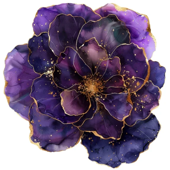 DOPASTICKER Car Sticker Purple Flower Sticker Phone Sticker, Latop ...