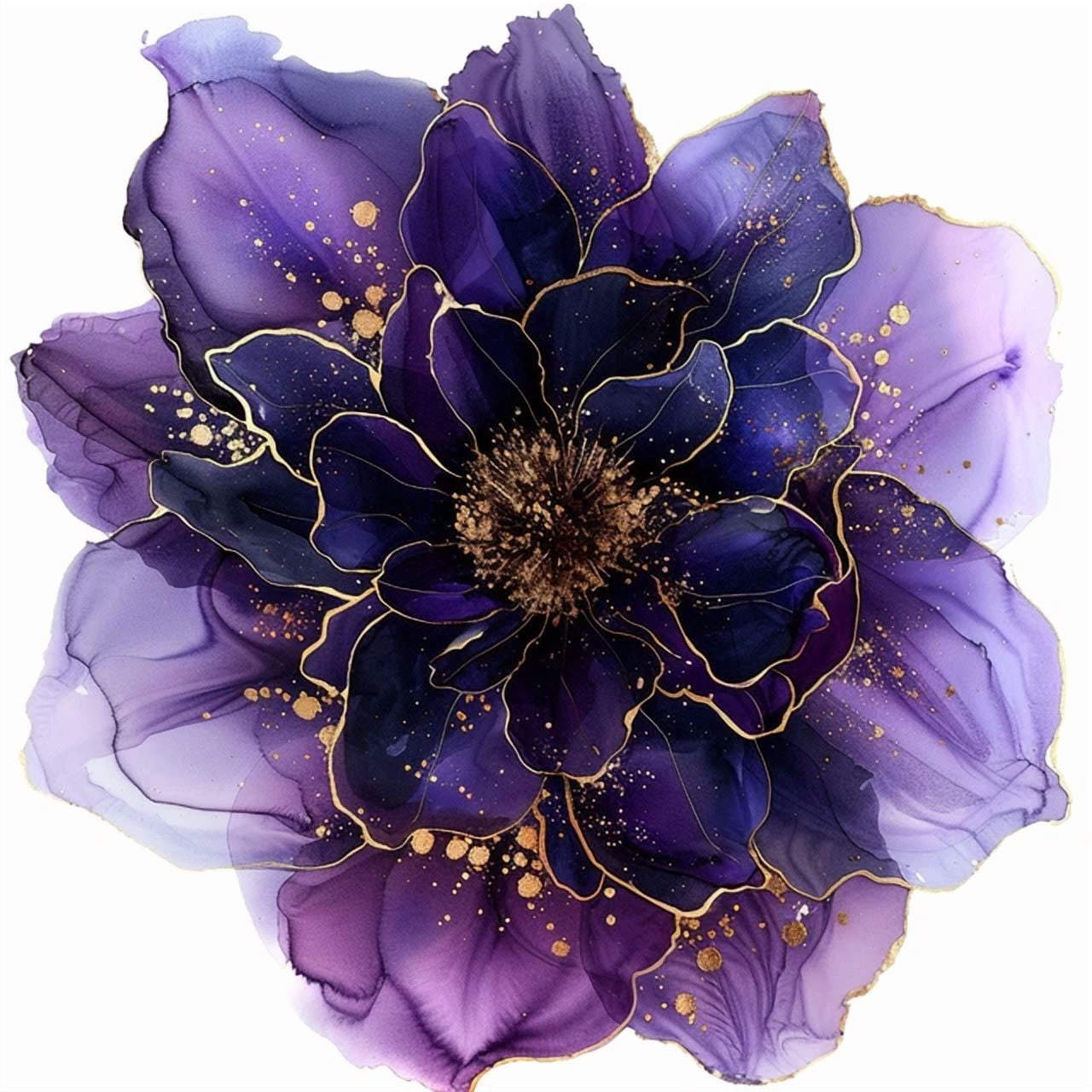 DOPASTICKER Car Sticker Purple Flower Sticker Phone Sticker, Latop ...