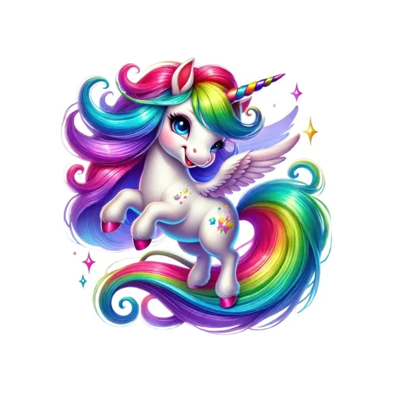 DOPASTICKER Car Sticker Rainbow Unicorn Sticker Phone Sticker, Latop ...