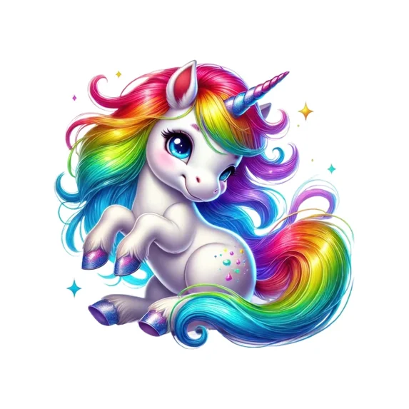DOPASTICKER Car Sticker Rainbow Unicorn Sticker Phone Sticker, Latop ...