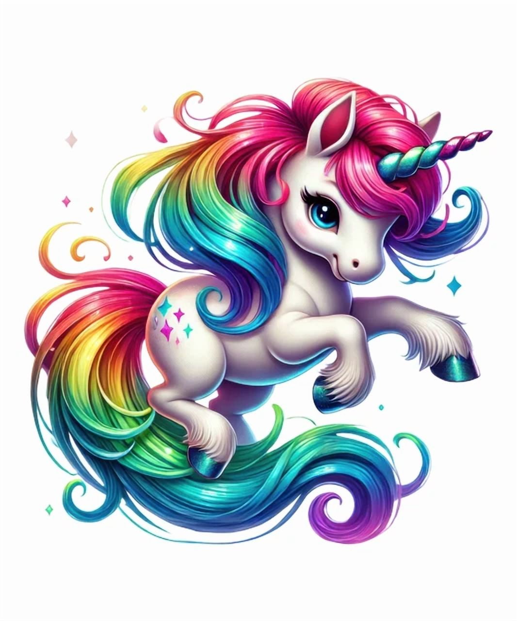 DOPASTICKER Car Sticker Rainbow Unicorn Sticker Phone Sticker, Latop ...