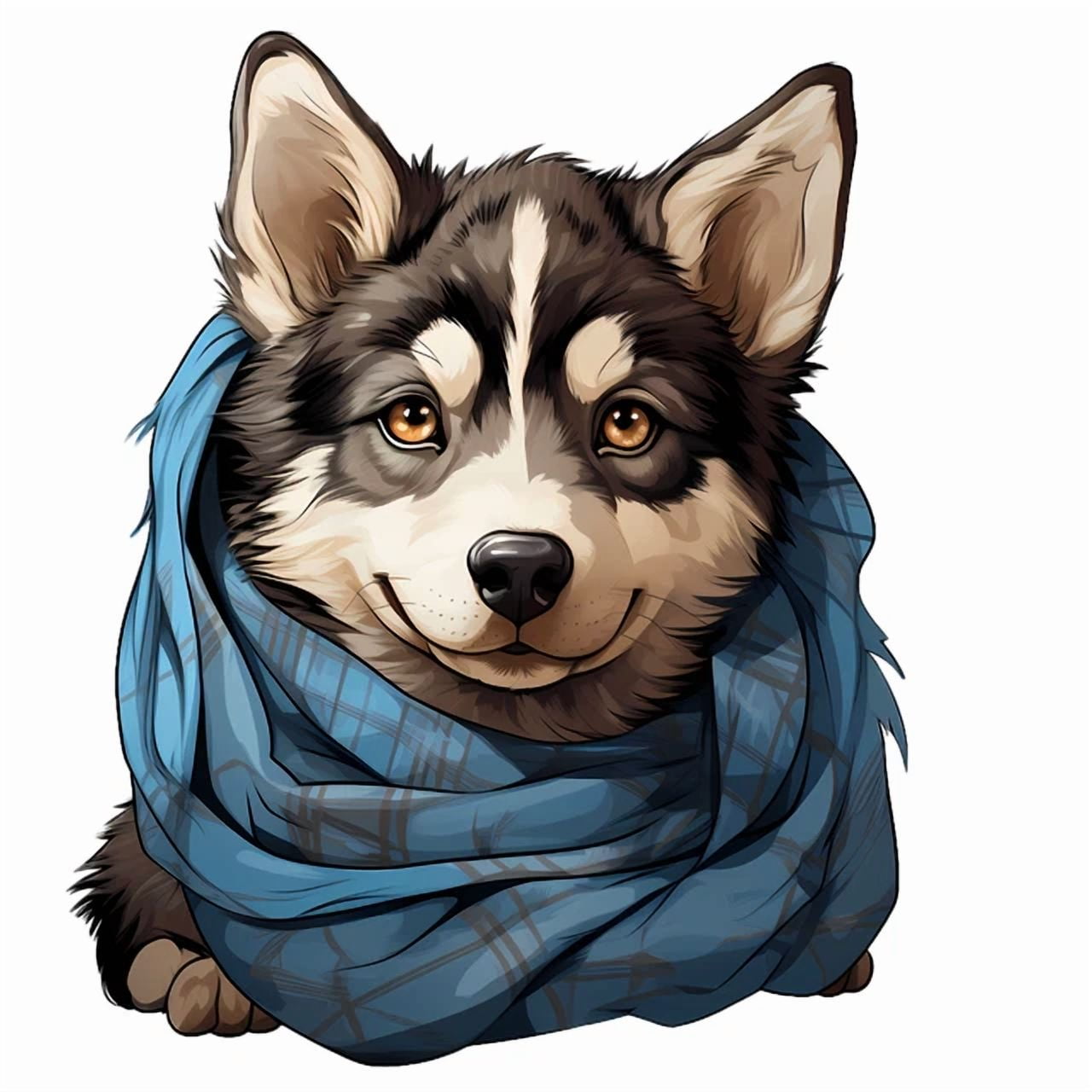 DOPASTICKER Car Sticker Siberian Husky Dog Car Sticker Phone Sticker ...