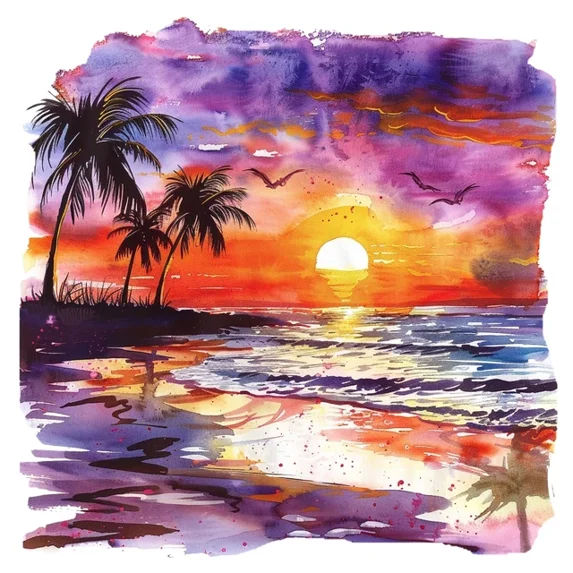 DOPASTICKER Car Sticker Sunset Sticker Phone Sticker, Latop Sticker ...