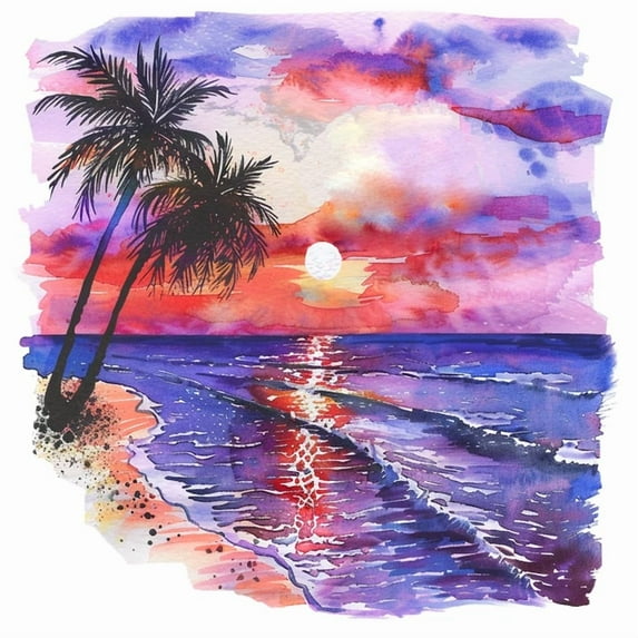 DOPASTICKER Car Sticker Sunset Sticker Phone Sticker, Latop Sticker ...