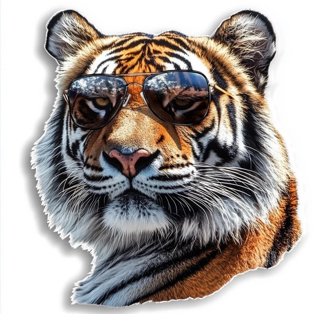 DOPASTICKER Car Sticker Tiger Watercolor Sticker Phone Sticker, Latop ...