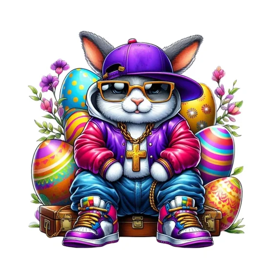 DOPASTICKER Car Sticker Tuning Car Egg Day Bunny Rear Window Phone ...