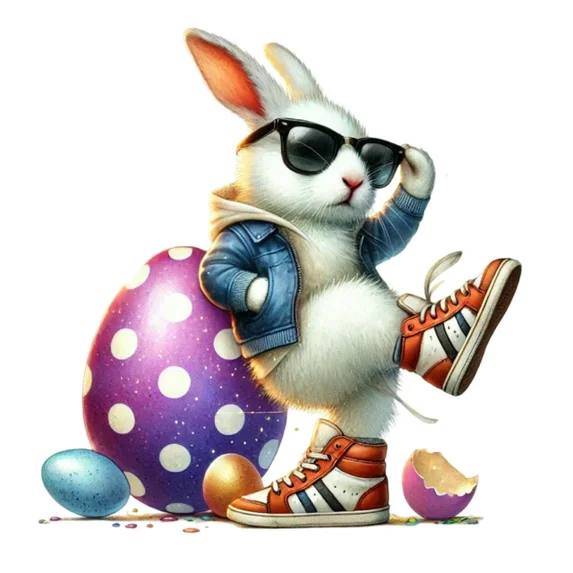 DOPASTICKER Car Sticker Tuning Car Egg Day Bunny Rear Window Phone ...