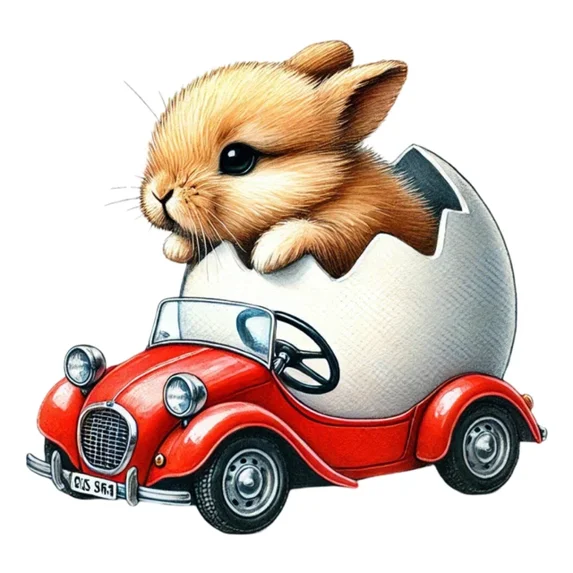 DOPASTICKER Car Sticker Tuning Car Egg Day Bunny Rear Window Phone ...