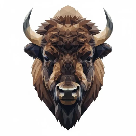 DOPASTICKER Car Sticker Tuning Car Rear Window Bison Low Poly Phone ...